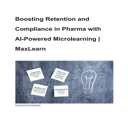 Boosting Retention and Compliance in Pharma with AI-Powered ...