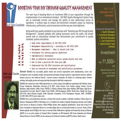 Boosting your ROI through QM | PPT