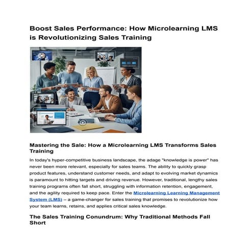 Boost Sales Performance_ How Microlearning LMS is Revolutionizing Sales Training.pdf