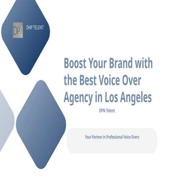 Voice Actor Talent Agency – DPN Talent | PDF