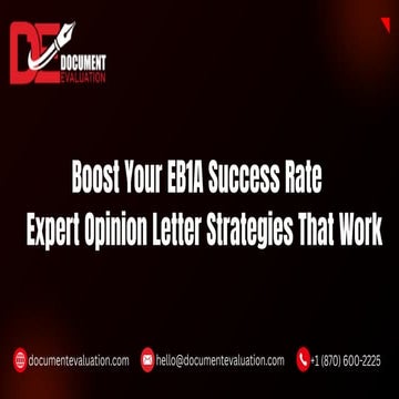 Boost Your EB1A Success Rate Expert Opinion Letter Strategies That Work ...