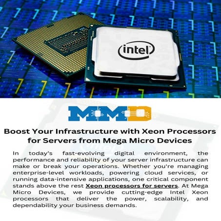 Boost Your Infrastructure with Xeon Processors for Servers from Mega Micro Devices | PDF