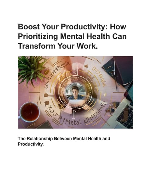 Mental Health Awareness in the Workplace | PPTX | Mental Health ...