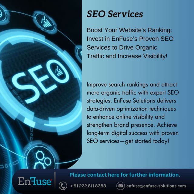 Boost Your Website's Ranking: Invest in EnFuse’s Proven SEO Services to Drive Organic Traffic ...
