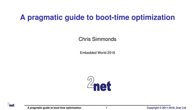 Reducing Boot Time In Embedded Linux Ppt 2915