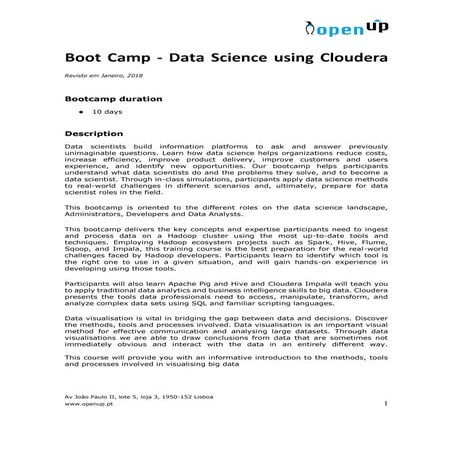 Bootcamp Data Science using Cloudera | PDF | Databases | Computer Software and Applications
