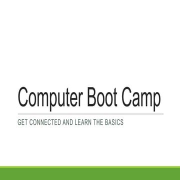 Computer Boot Camp | PPTX