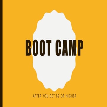 BOOT CAMP Presentation | PPT