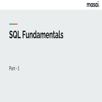 Bootcamp Sql Fundamentals Bootcamppart1 Ppt 