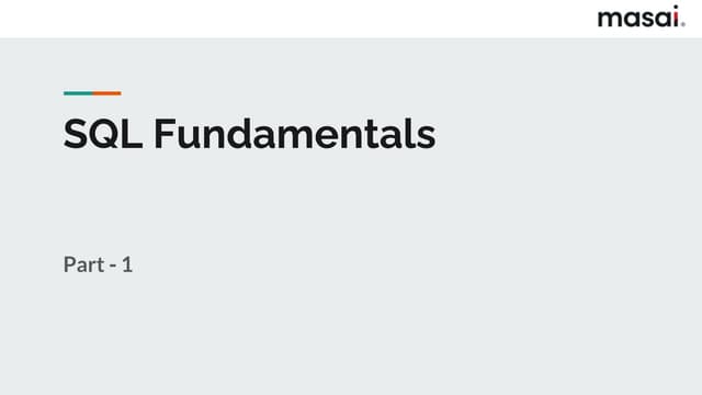 Bootcamp Sql Fundamentals Bootcamppart1 Ppt