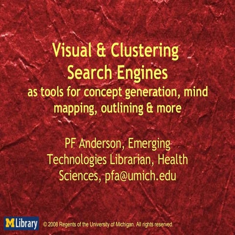 Visual and Clustering Search Engines | PPT