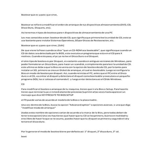 Bootear que es y para que sirve | DOCX