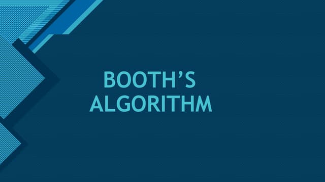 Booths Algorithm 1pptx 5662