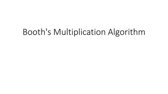 Booth's Algorithm Fully Explained With Flow Chart PDF | PPT Booth's Algorithm Fully Explained With Flow Chart PDF | PPT