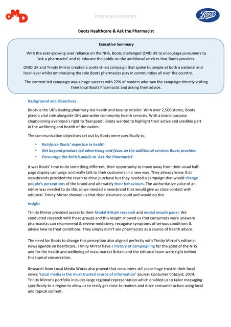 Specsavers - Should've Gone to Specsavers: Case Study | PDF | Media Industry | Industries