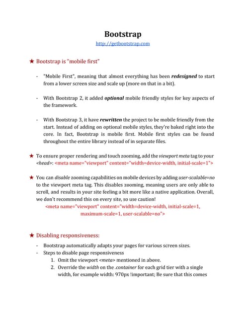 Presentation of bootstrap | PPT