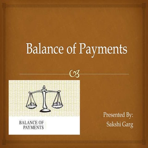 Balance of payments | PPTX