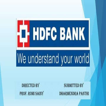HDFC BANK PROJECT | PDF