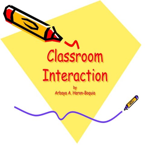 Discourse Analysis Classroom Interactionppt Education