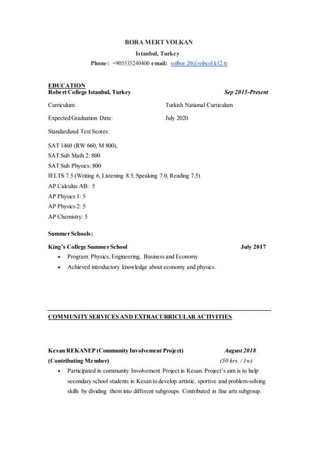 CV - Egemen Balban | PDF