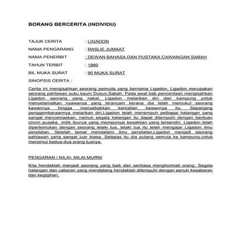 Borang bercerita | DOCX