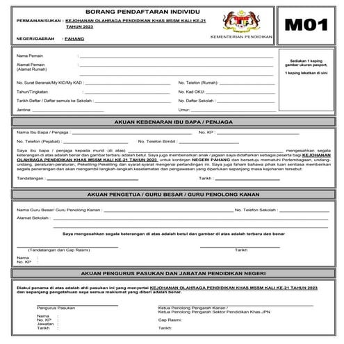 BORANG PENDAFTARAN M01 TERKINI - PENDIDIKAN KHAS.docx
