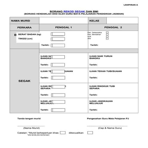 Borang rumusan segak_dan_bmi_a_ | PDF