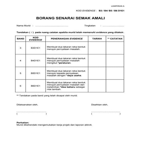 Borang senarai semak | PDF