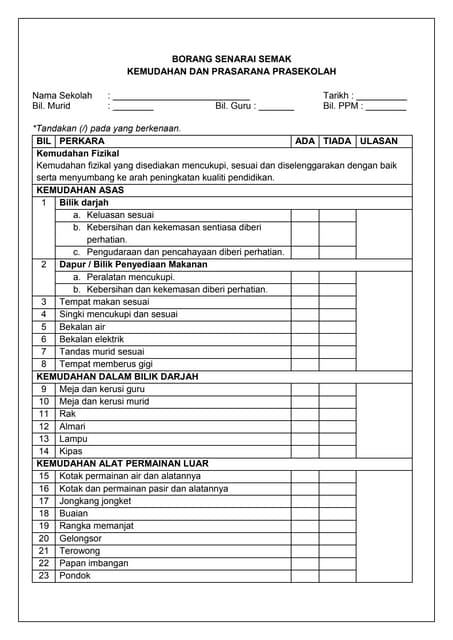 Senarai semak penyelenggaraan komputer | DOCX