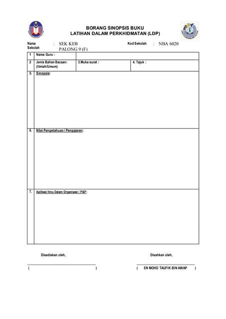 50575415 sinopsis-rekod-pembacaan-ldp | DOC