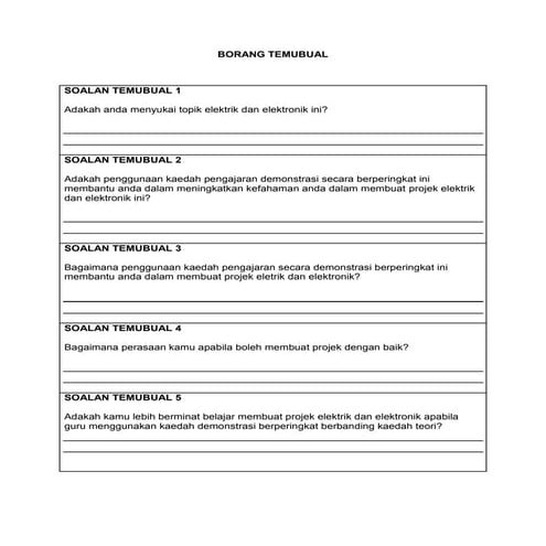 Borang temubual | DOCX