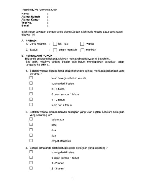 Form tracer study | PDF