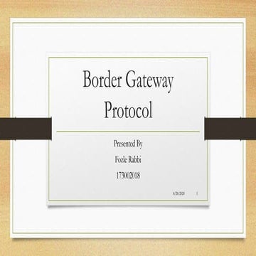 Border gateway protocol | PPTX