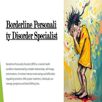 Managing Borderline Personality Disorder: A Specialist’s Approach | PPTX