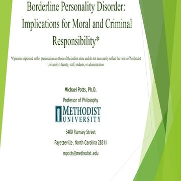 Borderline personality disorder | PPTX