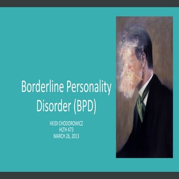 BODERLINE PERSONALITY DISORDER | PPTX