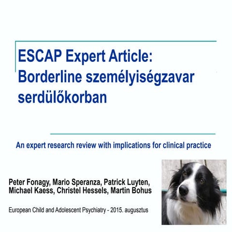 Borderline personality disorder in adolescence | PPT