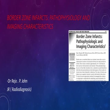 Border zone infarcts in cerebrum and cerebellum .pptx