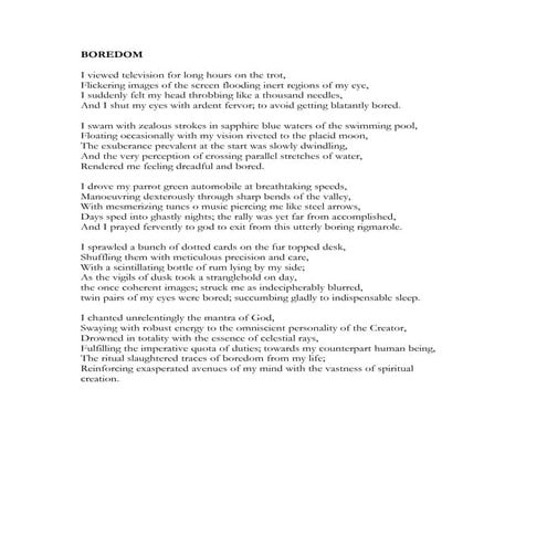 Boredom | PDF