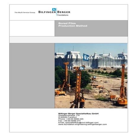 Bored piles production method | PDF | Geology | Science