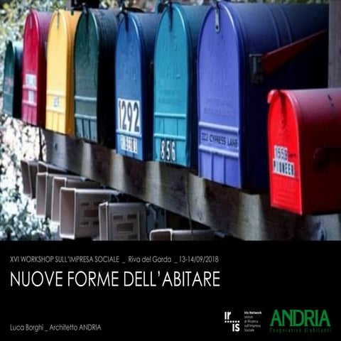 Nuove forme dell'abitare - Cooperativa Di Abitanti | WIS18 | Luca ...