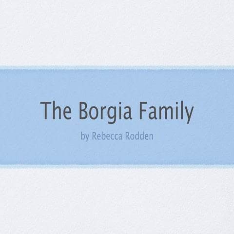 Borgia family | KEY