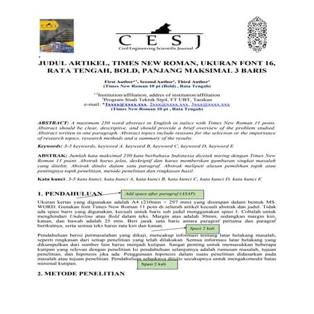 Template Civil Engineering Scientific Journal | PDF