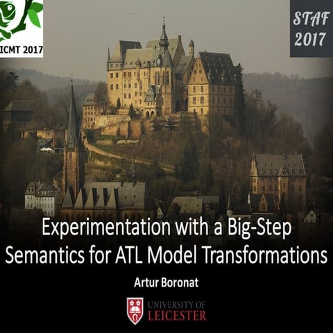 Experimentation With A Big Step Semantics For Atl Model Transformations Ppt