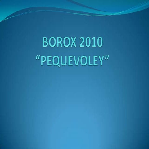 Borox 2010 | PPTX