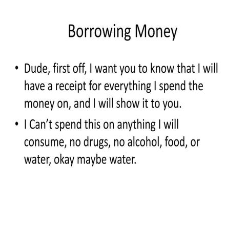Borrowing. | PPT