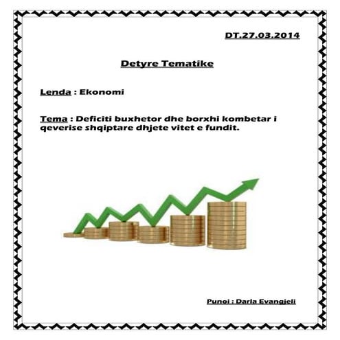 Borxhi publik dhe deficiti buxhetor ne Shqiperi | DOCX