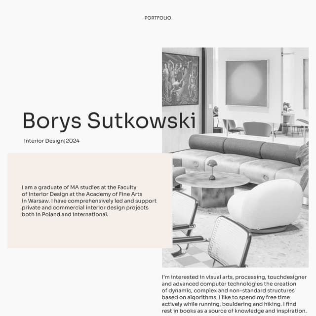 Borys Sutkowski portfolio interior design | PDF