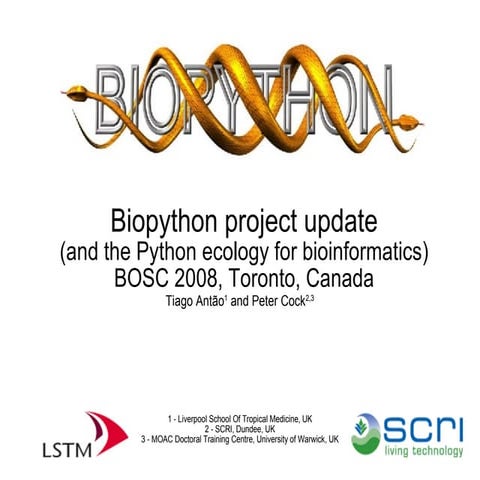 BOSC 2008 Biopython | PPT