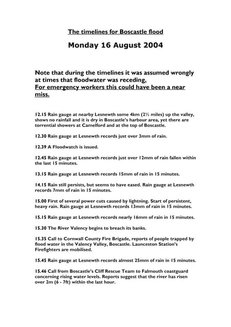 The boscastle flood (August 2004) - case study | PPTX
